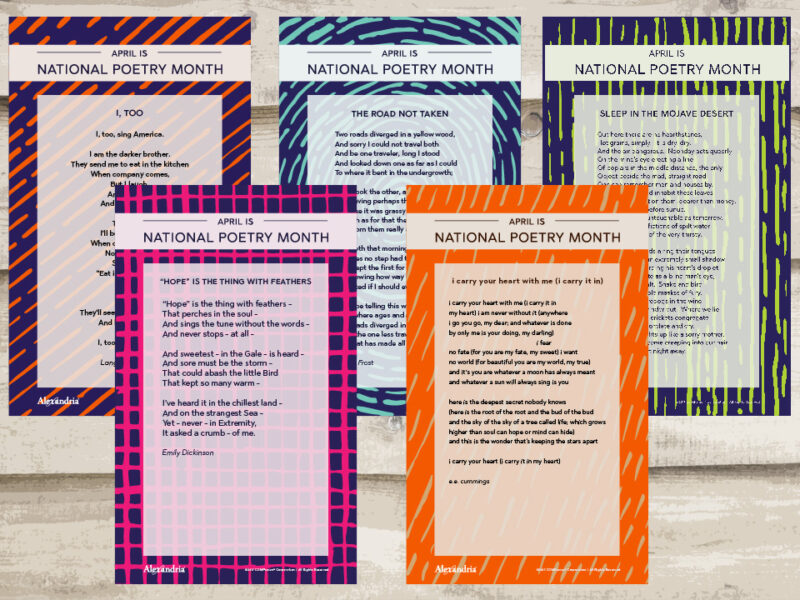 National Poetry Month Posters - Alexandria Library Automation Software