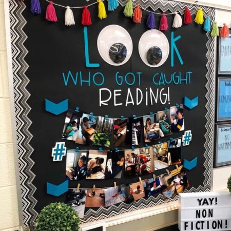 Get Caught Reading Month - Library Bulletin Board Ideas