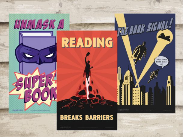 FREE Super Hero Reading Posters for Your Library | GOALEXANDRIA